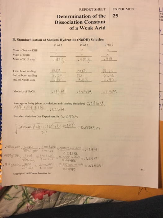 Solved 2. Prior to last week's lab you boiled the water | Chegg.com