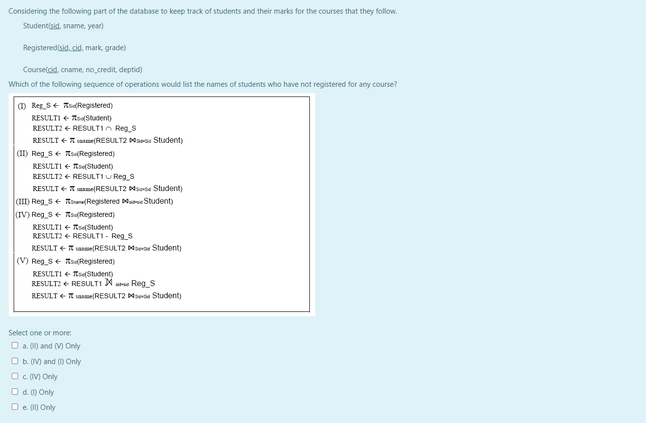 Solved Select from among the following, the correct | Chegg.com