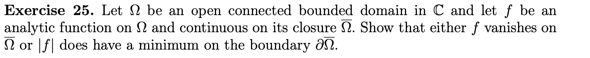 Solved Exercise 25. Let Ω be an open connected bounded | Chegg.com