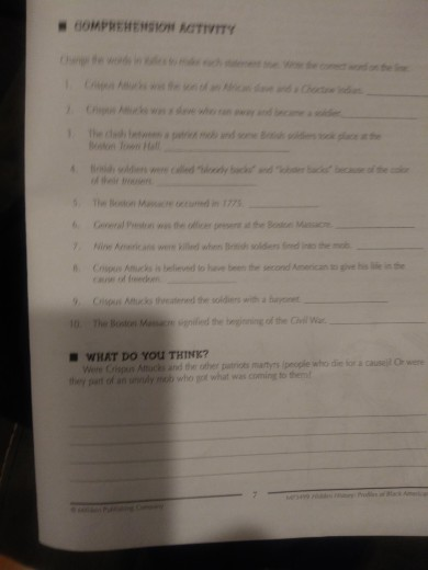 Solved COMPREHENSION ACTIVITY The M in 17 WHAT DO YOU THINK? | Chegg.com