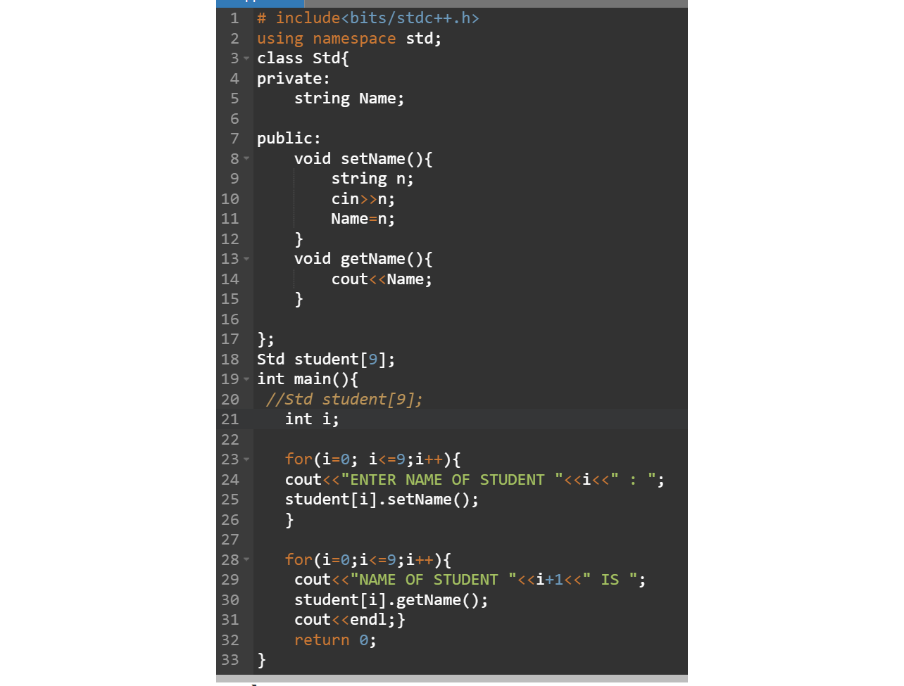Solved Why can't I print data member in second for loop | Chegg.com