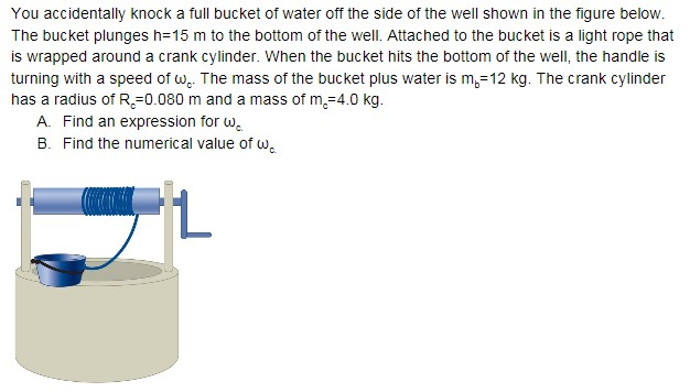 Solved You accidentally knock a full bucket of water off the | Chegg.com