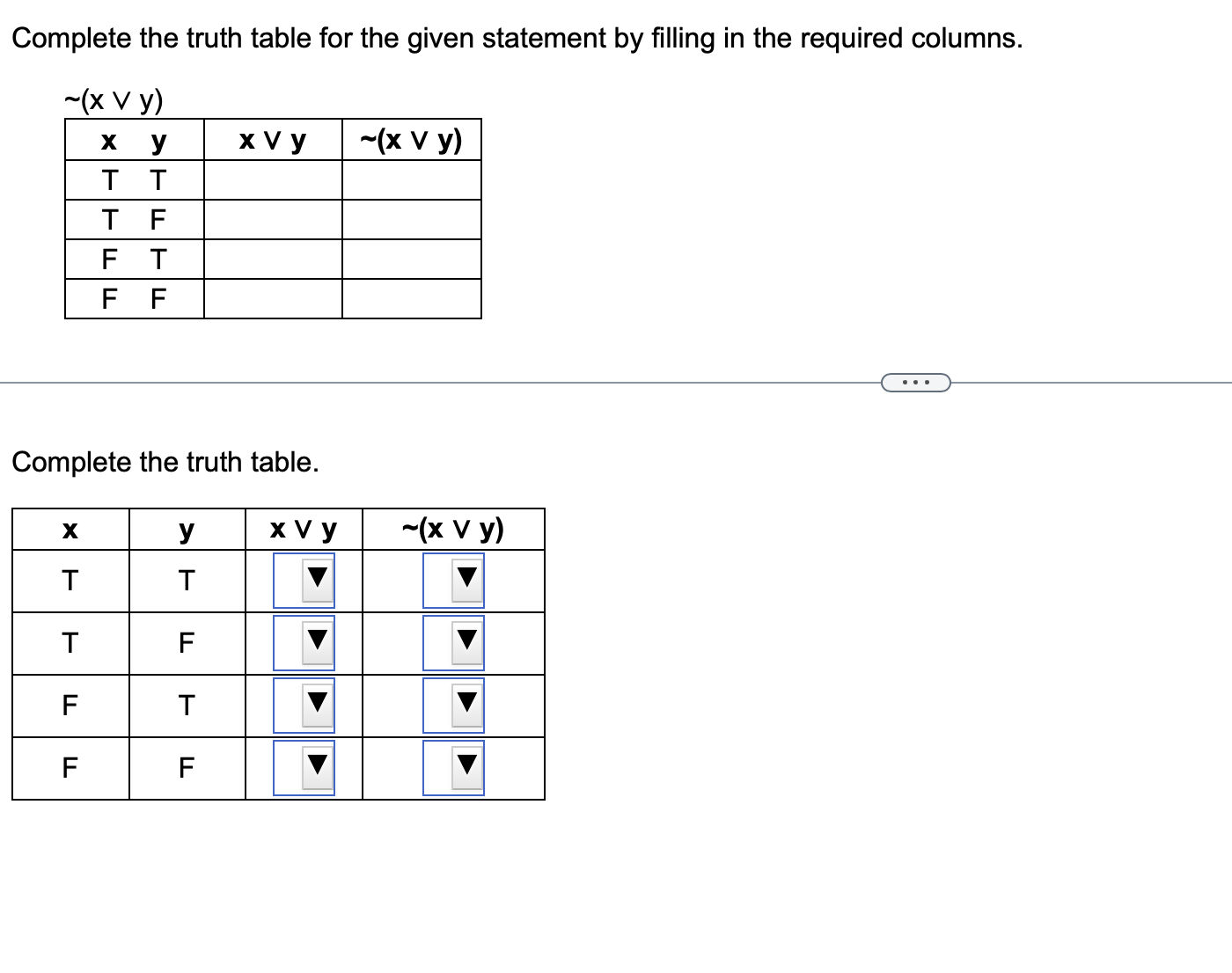 Solved Complete the truth table for the given statement by | Chegg.com
