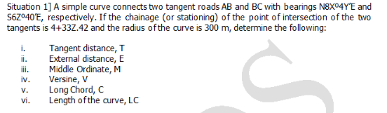 Solved Situation 1] A simple curve connects two tangent | Chegg.com