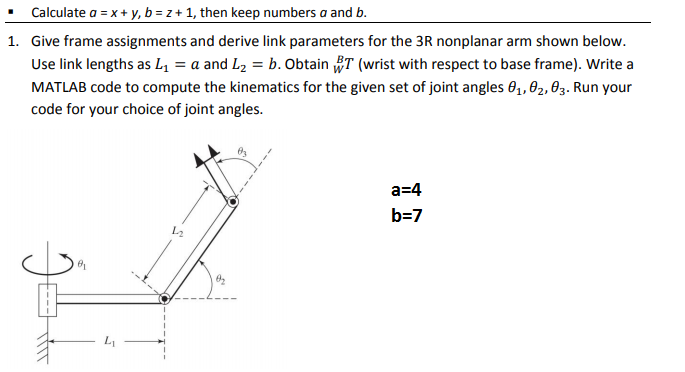 Solved Calculate a = x + y, b = 2 + 1, then keep numbers a | Chegg.com