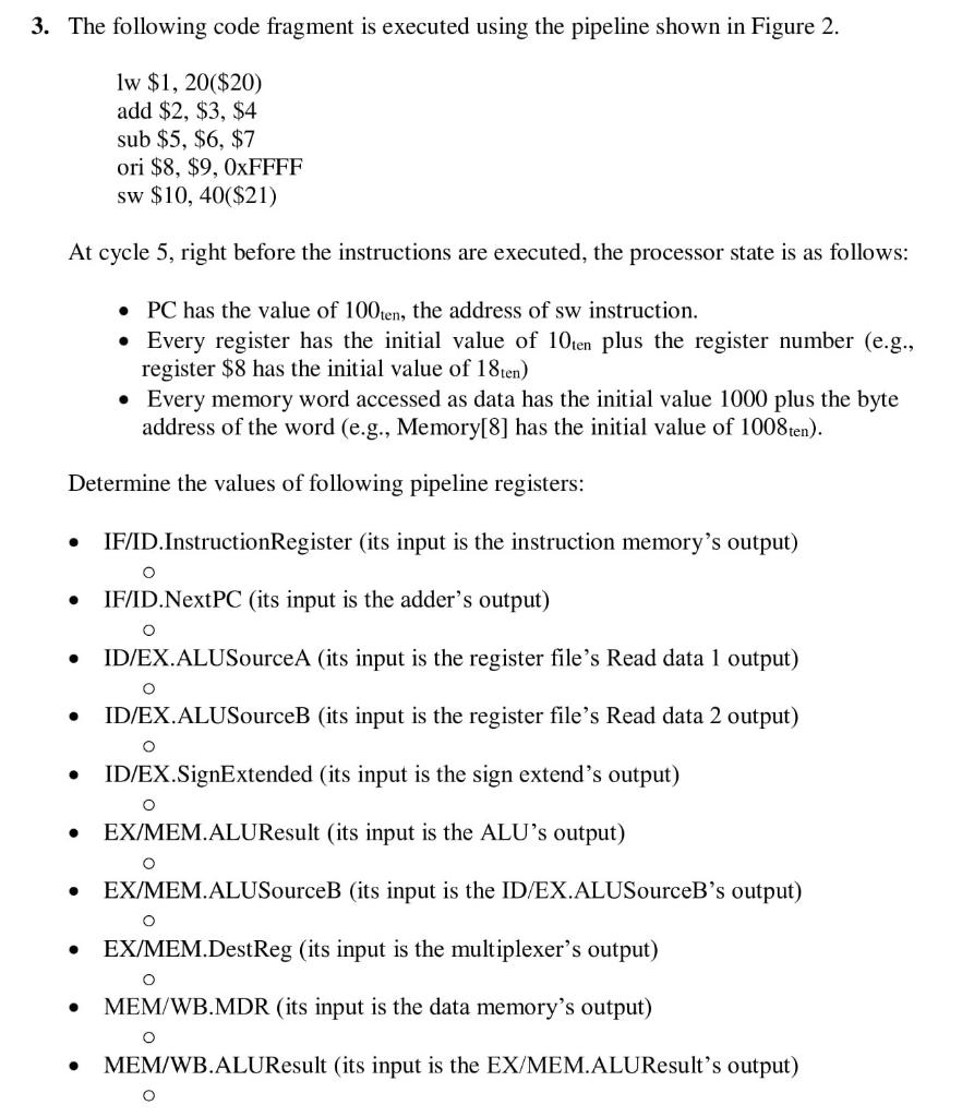 3. The following code fragment is executed using the | Chegg.com