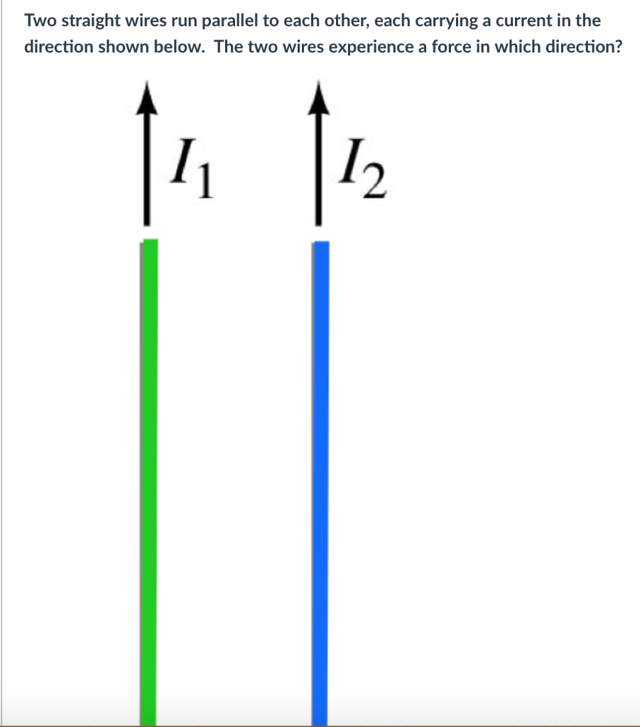 Solved Two straight wires run parallel to each other, each | Chegg.com