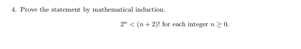 Solved 4. Prove the statement by mathematical induction. | Chegg.com