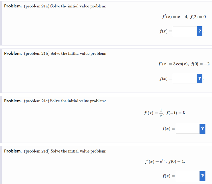 Solved Problem. (problem 21a) Solve the initial value | Chegg.com