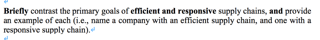 Solved Briefly contrast the primary goals of efficient and | Chegg.com