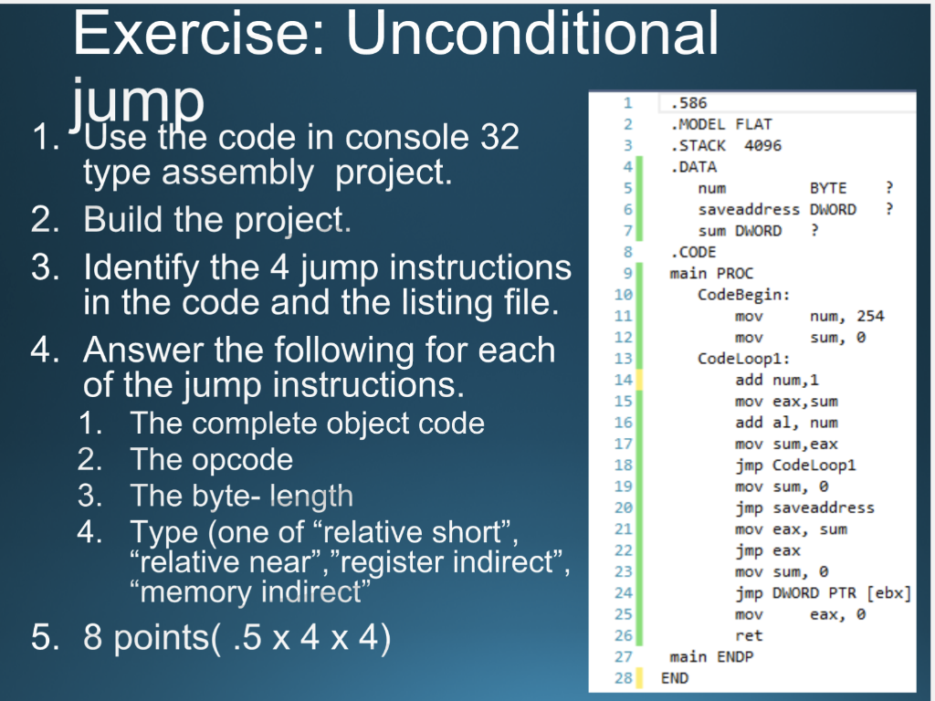 Exercise: Unconditional | Chegg.com