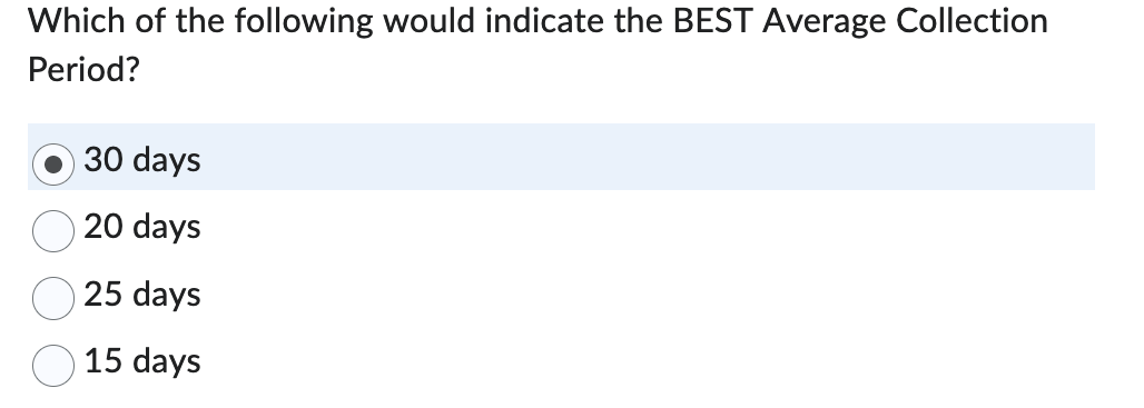 Solved Which of the following would indicate the BEST | Chegg.com