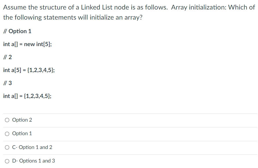 Solved Assume the structure of a Linked List node is as | Chegg.com