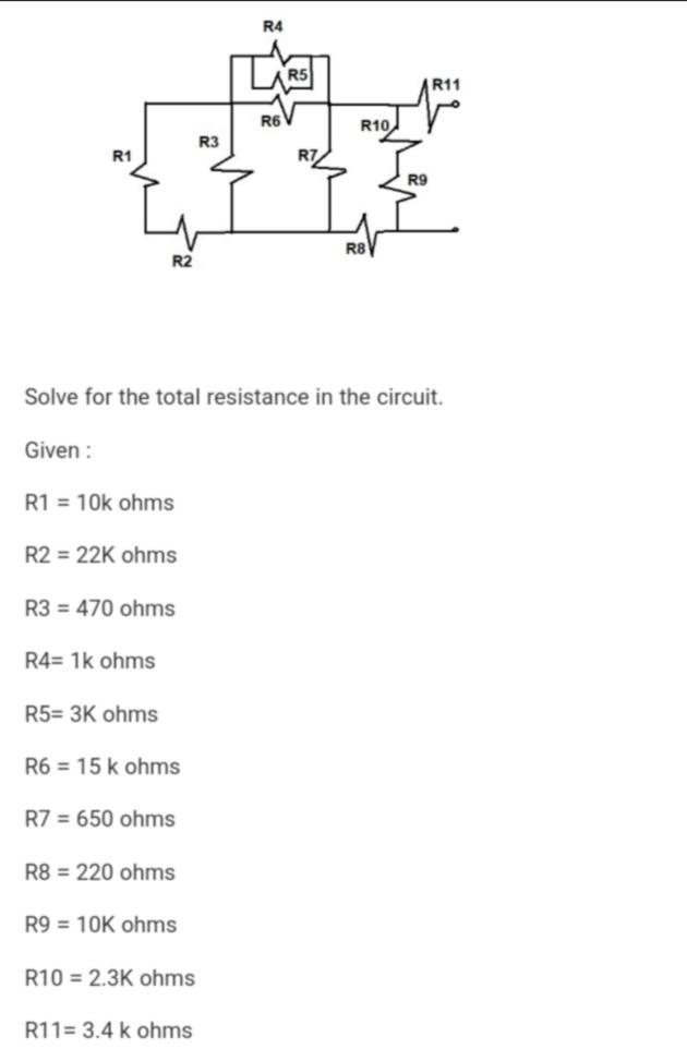 Solved R4 R5 R6 R10 R3 R1 R9 R8 R2 Solve for the total | Chegg.com