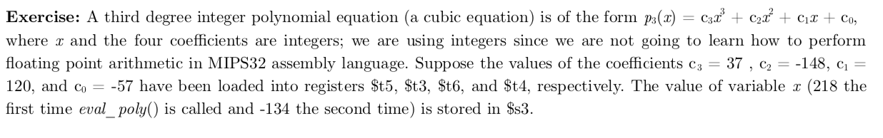 Solved Exercise: A third degree integer polynomial equation | Chegg.com