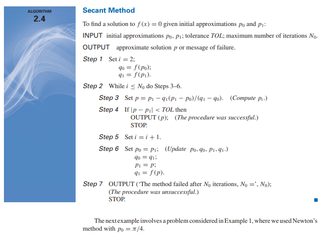 Solved Tra (a) The iteration equation for the Secant method | Chegg.com