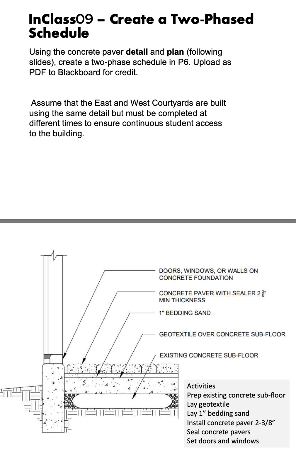 InClass09 - Create a Two-Phased Schedule Using the | Chegg.com