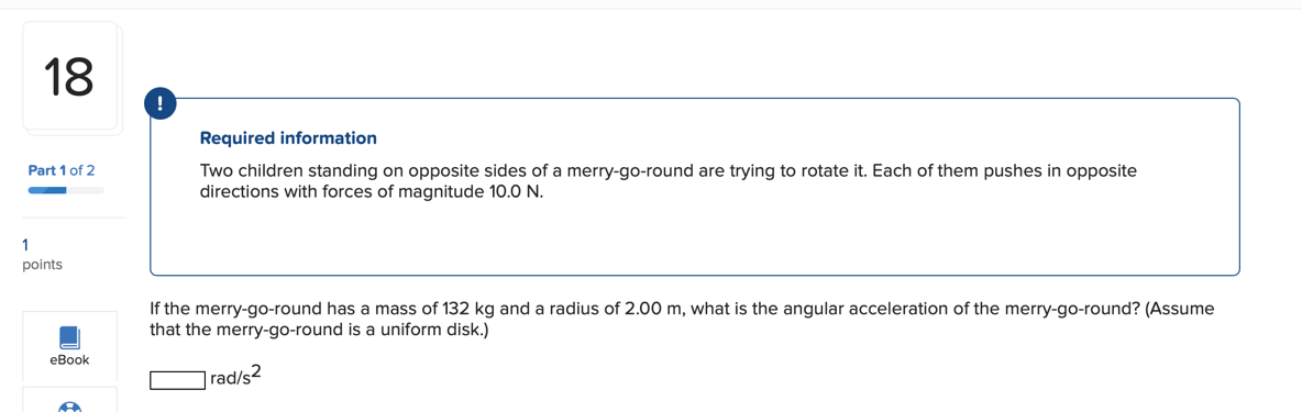 Solved 18 Required information Part 1 of 2 Two children | Chegg.com
