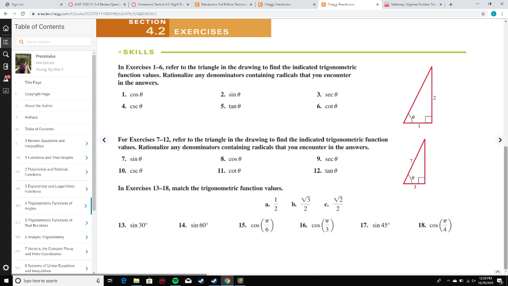 Solved For Exercises 7–12, refer to the triangle in the | Chegg.com