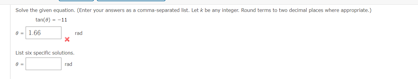 Solved Solve the given equation. (Enter your answers as a | Chegg.com