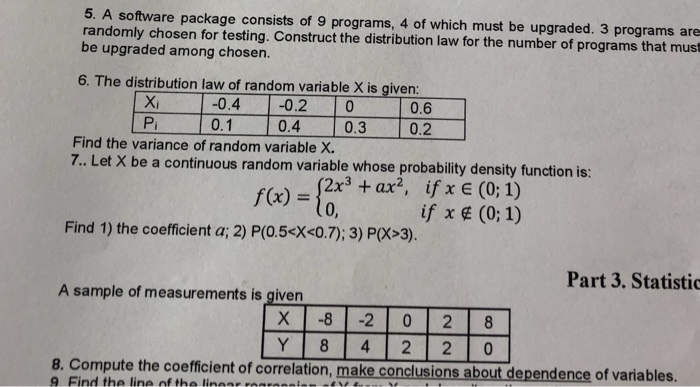 Solved 5. A software package consists of 9 programs, 4 of | Chegg.com