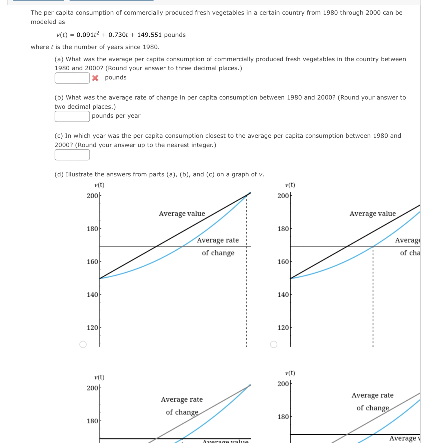 Solved per capita consumption of commercially produced fresh | Chegg.com