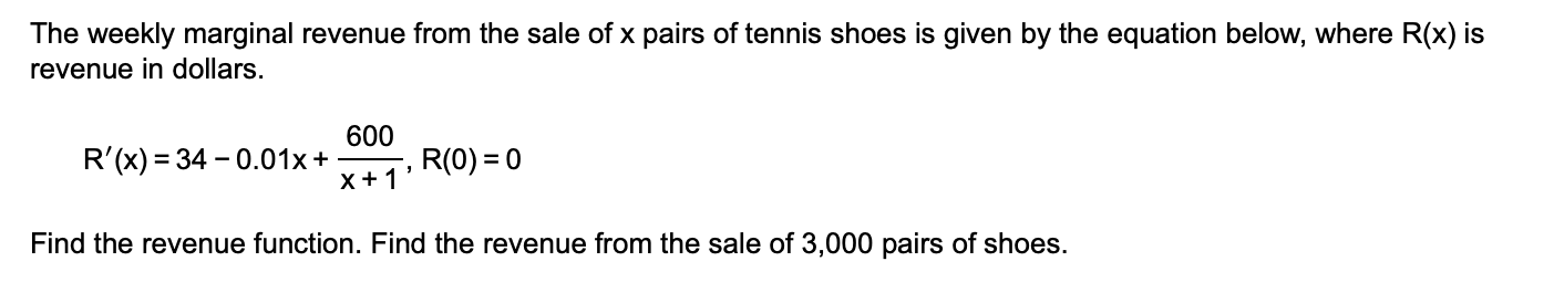 Solved Find the revenue function. Find the revenue from the | Chegg.com