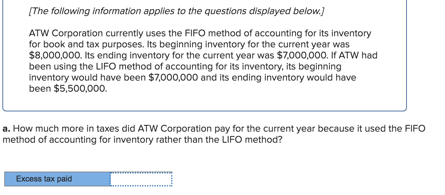 Solved [The following information applies to the questions | Chegg.com