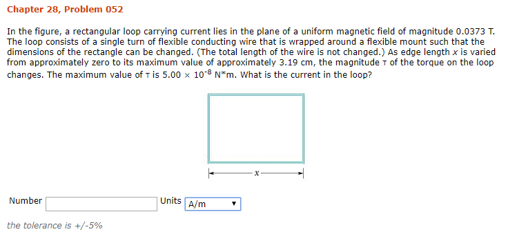 Solved Chapter 28, Problem 052 In the figure, a rectangular | Chegg.com