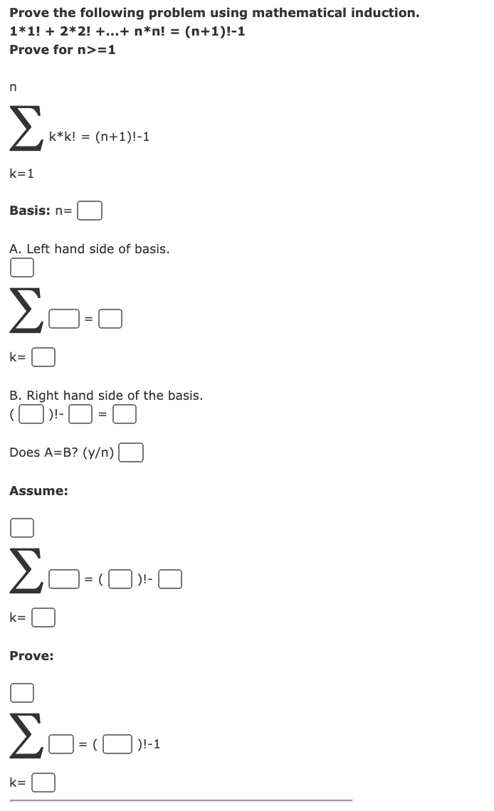Solved Prove the following problem using mathematical | Chegg.com