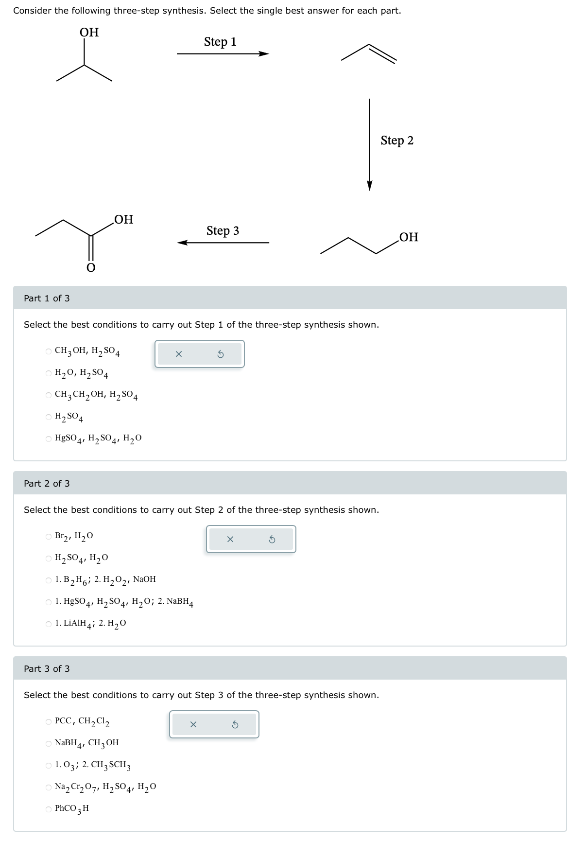 Solved Consider the following three-step synthesis. Select | Chegg.com