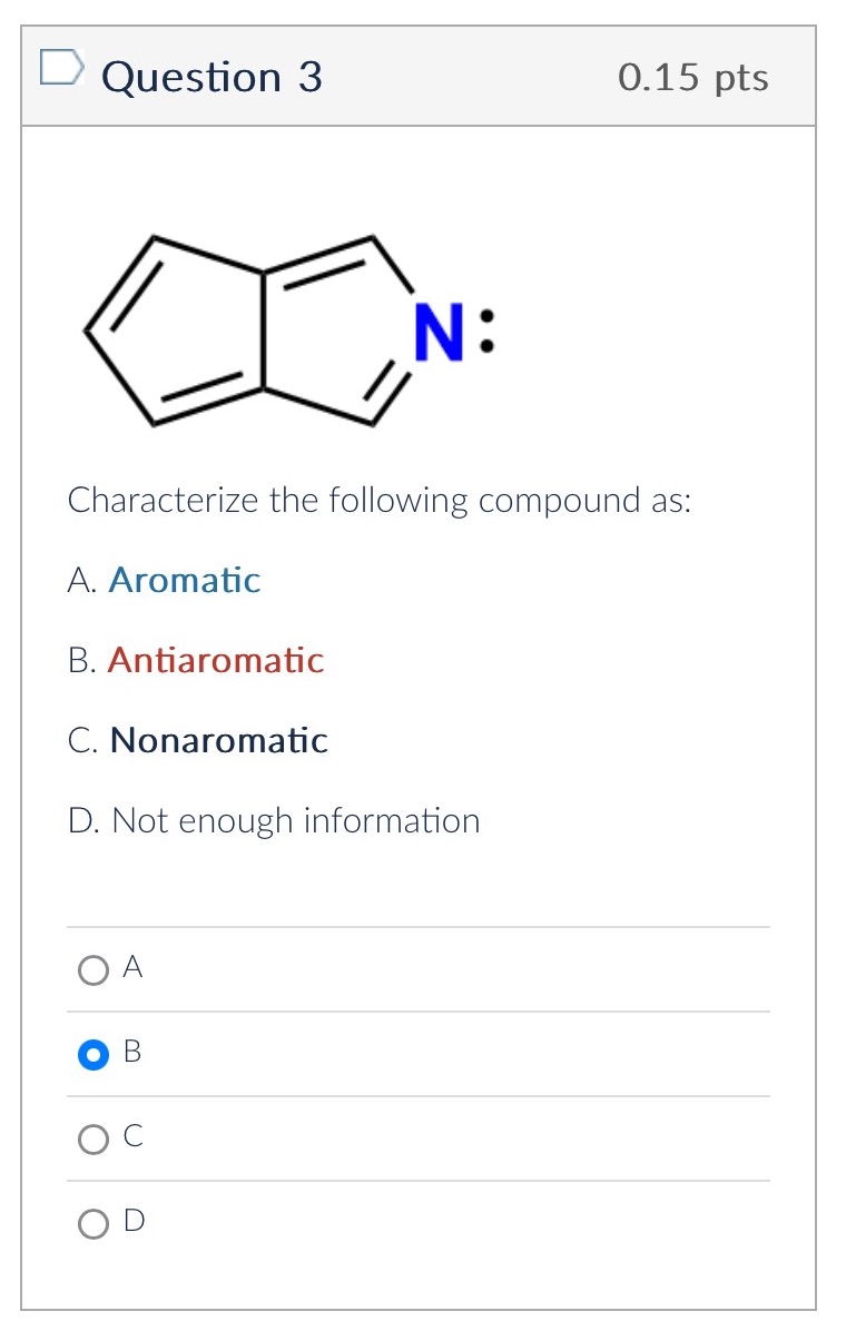 Solved Question 3 0.15 pts Characterize the following | Chegg.com
