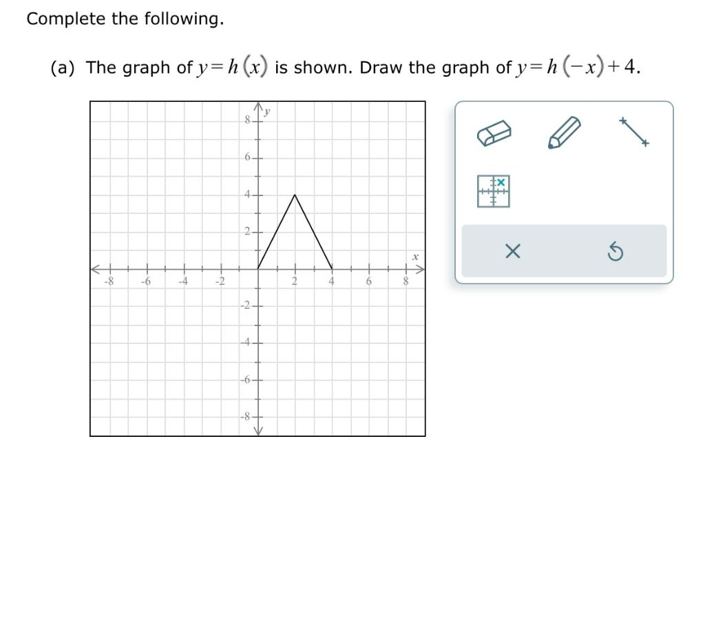 Solved (a) The graph of y=h(x) is shown. Draw the graph of | Chegg.com