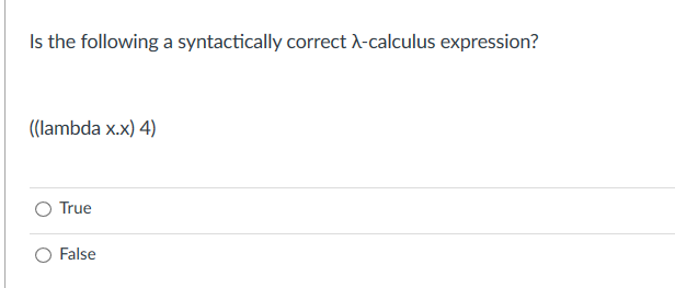 Solved Is the following a syntactically correct -calculus | Chegg.com