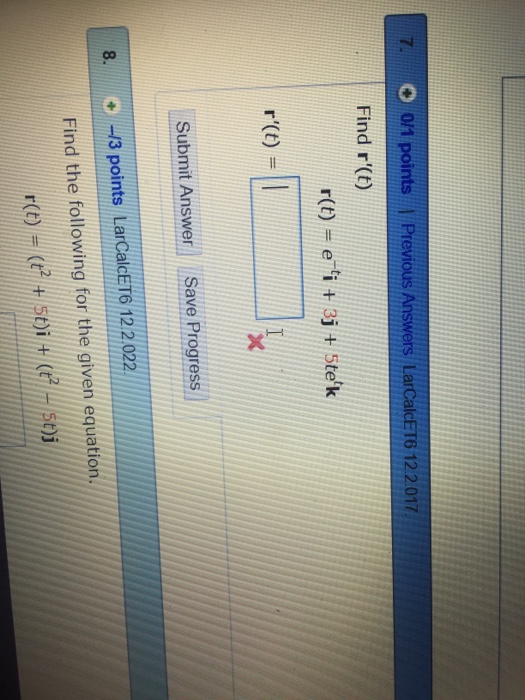 Solved Find r'(t) r(t) = e^-ti + 3j + 5te^tk r'(t) = | Chegg.com Solved Find r'(t) r(t) = e^-ti + 3j + 5te^tk r'(t) = | Chegg.com