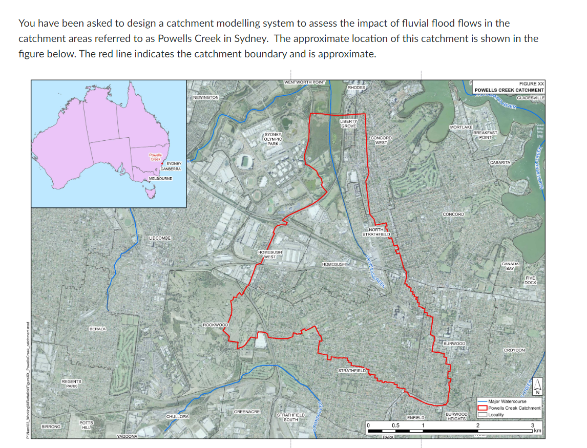 You have been asked to design a catchment modelling | Chegg.com