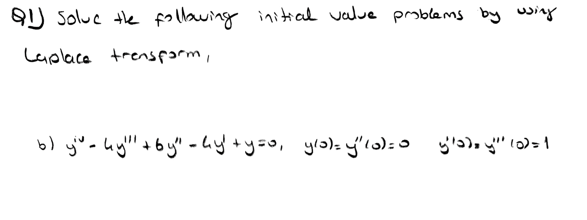Solved Q1) soluc the follawing initial value problems by | Chegg.com
