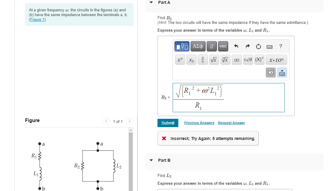 Solved Find R 2 ﻿and L 2