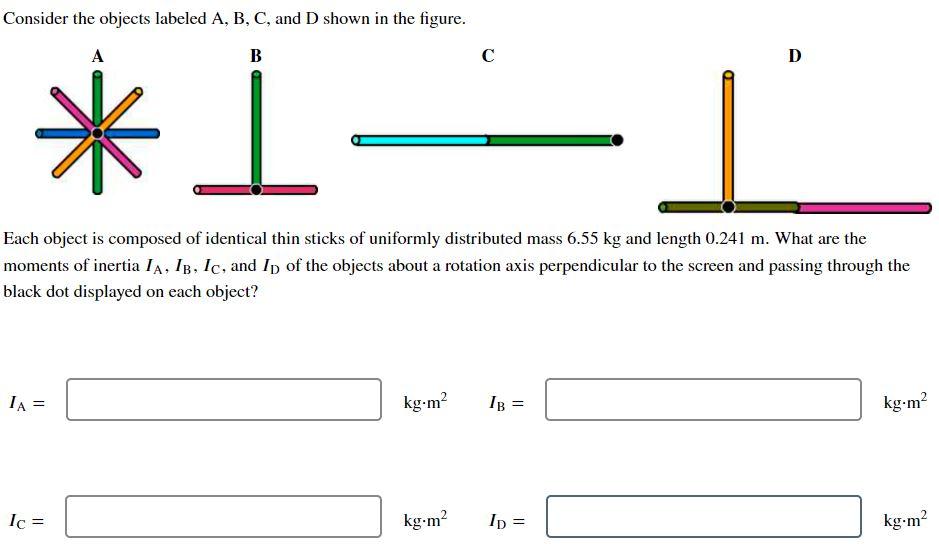 Solved Consider the objects labeled A, B, C, and D shown in | Chegg.com