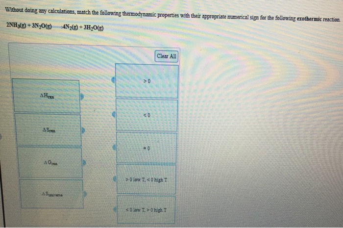 Solved Without doing any calculations, match the following | Chegg.com