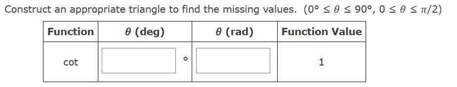 Solved Construct an appropriate triangle to find the missing | Chegg.com
