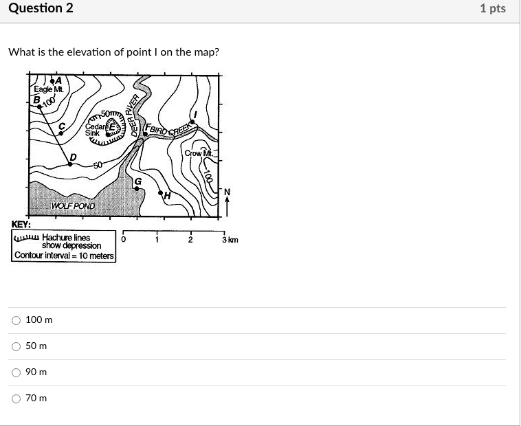 Solved Question 1 A topographic map of Mt. Rainier in | Chegg.com