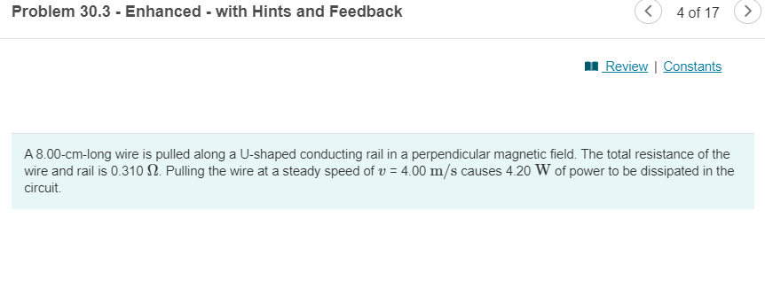 Solved Problem 30.3 - Enhanced - with Hints and Feedback 4 | Chegg.com
