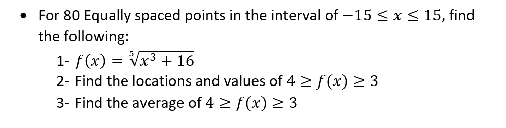 Solved For 80 Equally spaced points in the interval of | Chegg.com