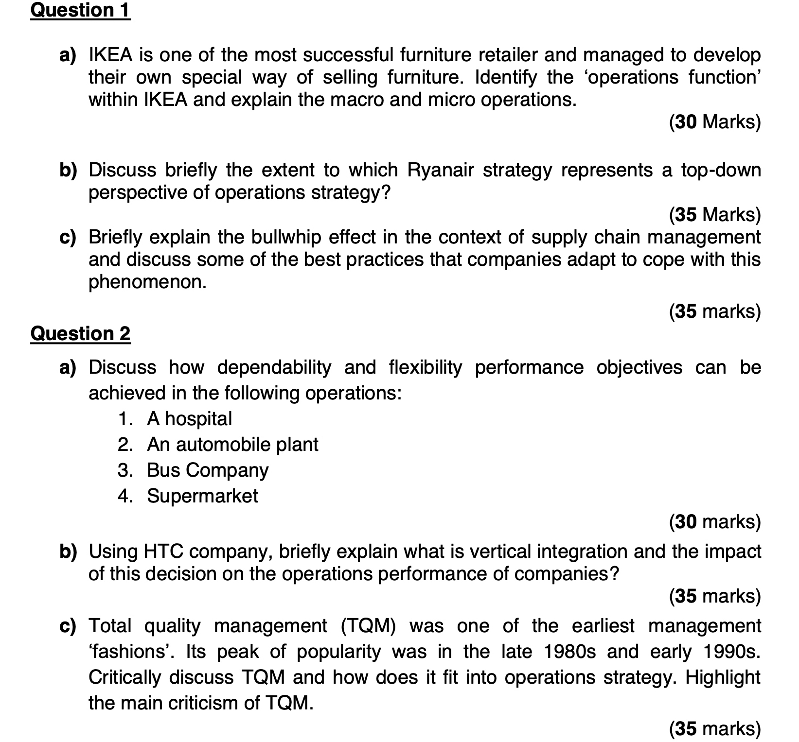 Solved Question 1a) ﻿IKEA is one of the most successful | Chegg.com