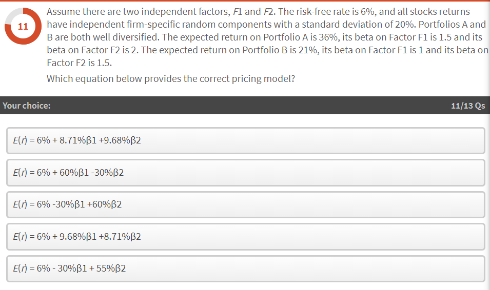 Solved Assume there are two independent factors, F1 and F2. | Chegg.com