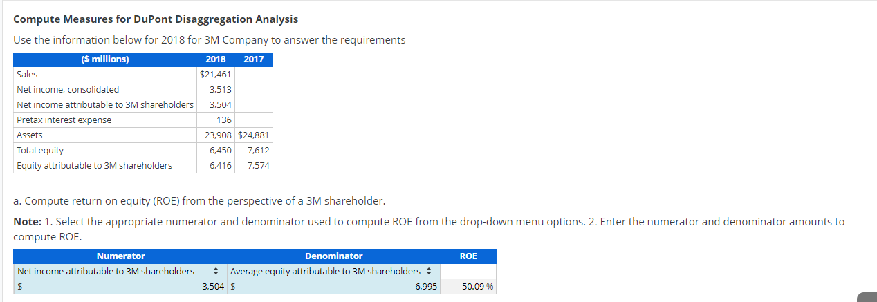 Solved b. Compute the DuPont model component measures for | Chegg.com