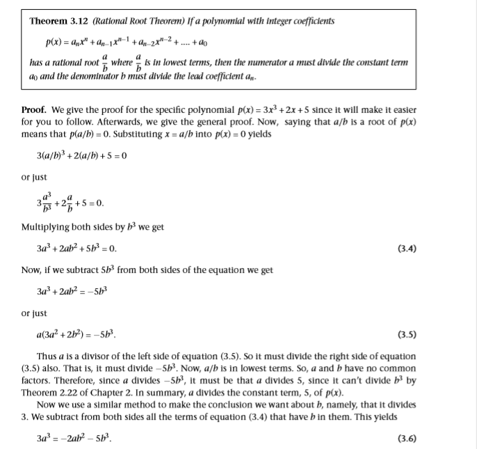 Rational Root Theorem Proof