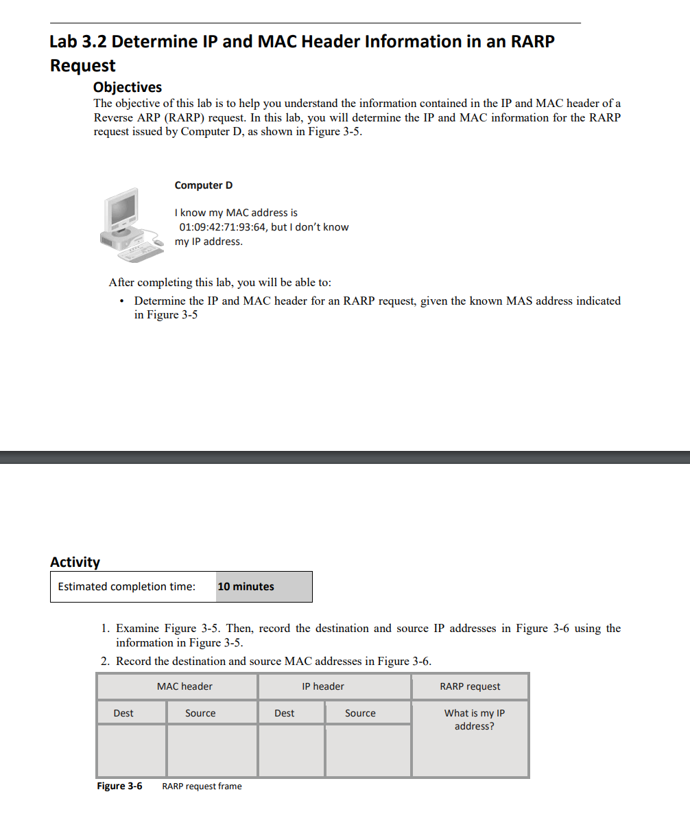 Lab 3 2 Determine Ip And Mac Header Information In An