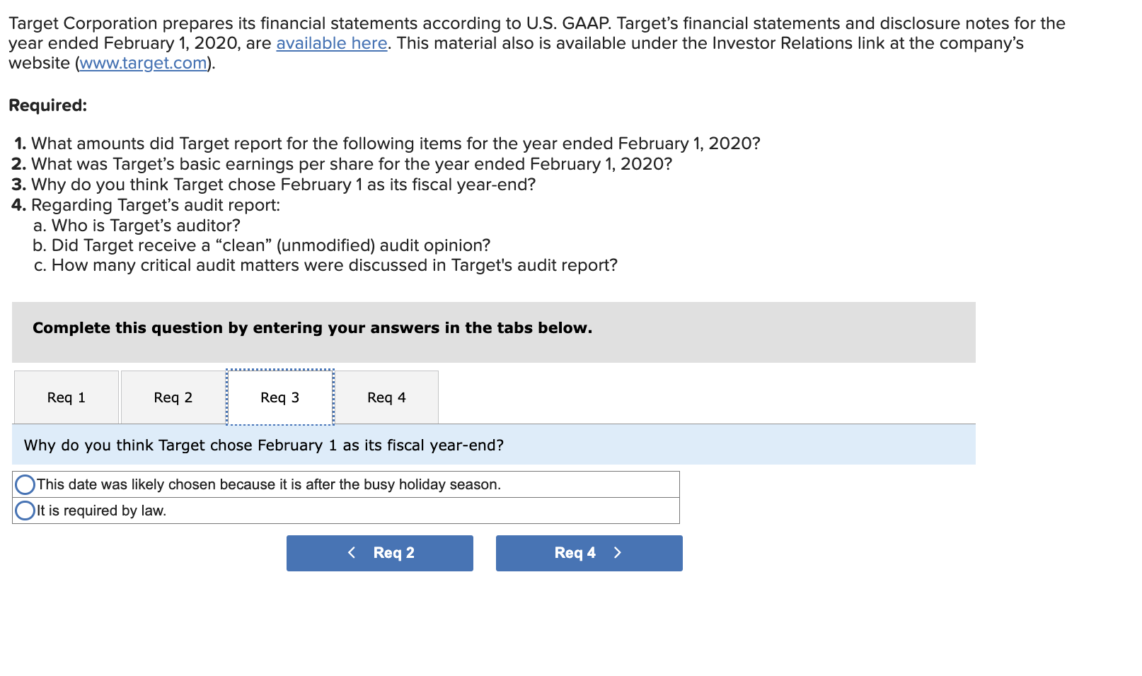Target Corporation prepares its financial statements | Chegg.com